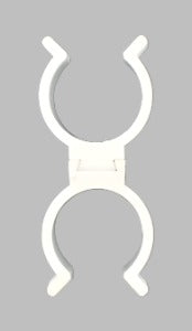 Ladder clip, 1-1/4" rail, white – Replacement Boat Parts