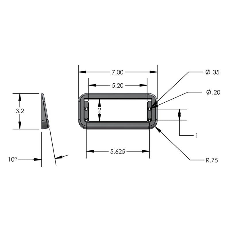 5" Stainless Steel Rectangular Transom Scupper – Replacement Boat Parts
