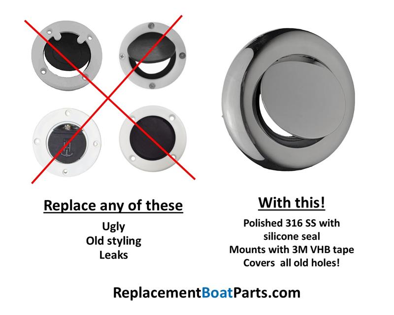 Stainless steel mount scupper flapper – Replacement Boat Parts